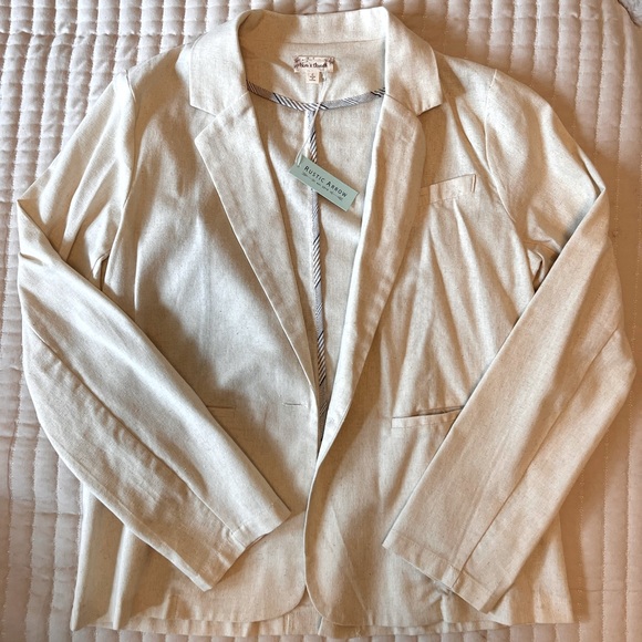 Poem & Thread | Jackets & Coats | Brand New Boutique Linen Blazer ...